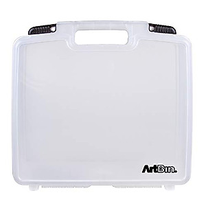 ArtBin 6960AB Quick View Deep Base Carrying Case, Portable Art & Craft Storage Box, 14.5" x 15", Clear