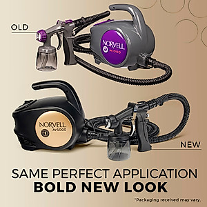 Norvell Sunless Kit - M1000 Mobile HVLP Spray Tan Airbrush Machine + 8 oz Tanning Solutions in 'Tuscan Plus', Venetian and Dark + Norvell Training Program