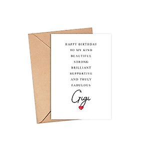 Averaze Gigi Birthday Card Poem - Amazing Gigi Gift - Birthday Card Gigi - Special Gigi Birthday Card - Birthday Card For Gigi 5 x 7 inches