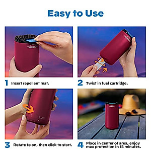 Thermacell Patio Shield Mosquito Repeller; Highly Effective Mosquito Repellent for Patio; No Candles or Flames, DEET-Free, Scent-Free, Bug Spray Alternative; Includes 12-Hour Refill