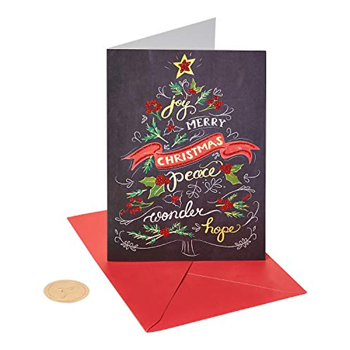 Papyrus Christmas Cards Boxed with Envelopes, To You and Yours, Holiday Tree (14-Count)