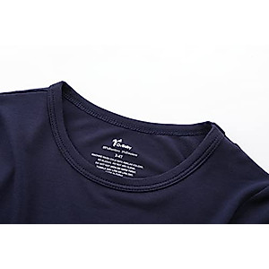 Toddler Pajamas Boys Girls Pajama Set, Unisex Bamboo Viscose Baby Pajamas, Soft Solid Sleepwear 2-piece PJS Set (2T, Navy)