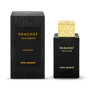 Swiss Arabian Shaghaf Oud Aswad - Luxury Products From Dubai - Long Lasting Personal EDP Spray Fragrance - A Seductive Signature Aroma - 2.5 Oz