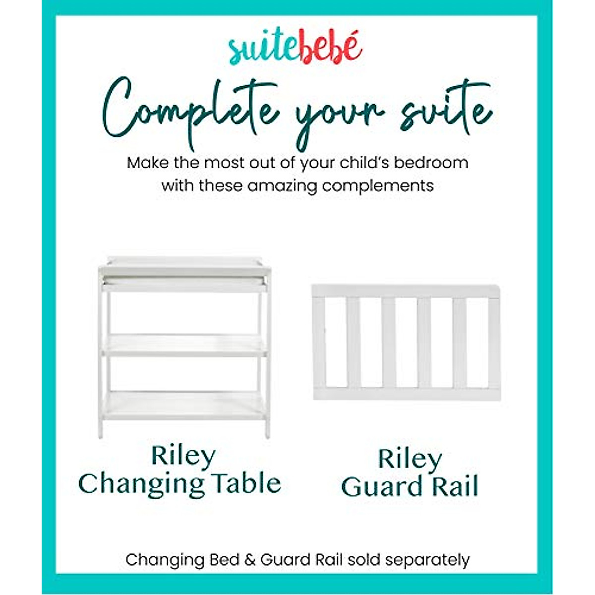 Suite Bebe Riley 4-in-1 Convertible Crib, Navy Blue