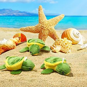 12 Pieces Plush Stuffed Ocean Animals, Mini Soft Stuffed Sea Animals Bulk Sea Creatures Toys for Kids(Small Turtle Style,3.2 Inch)