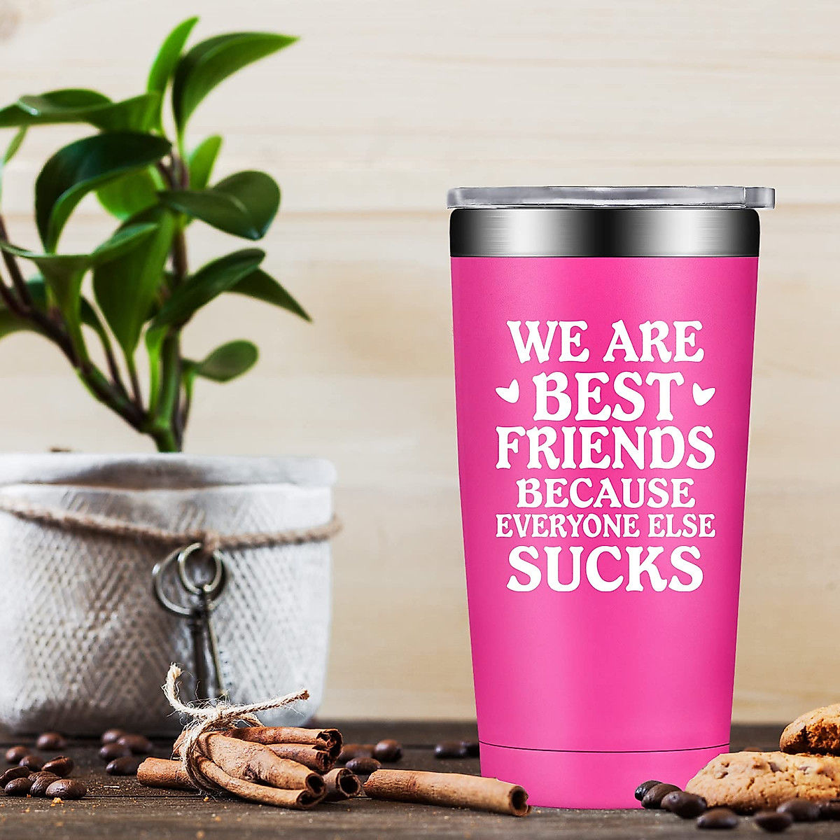Fufendio Gifts for Women Friends - Best Friend Birthday Gifts for Women - Friendship Gifts, Valentines Day Gifts for Friend Female - Insulated Coffee Mug Tumbler Cup