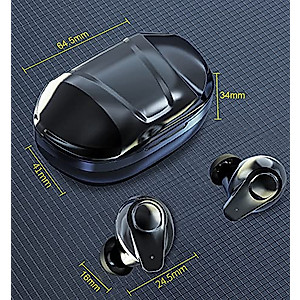 EBAKIN YH09 True Wireless Earbuds Bluetooth 5.1 Deep Bass Headphones with Charging Case Touch Control IPX7 Waterproof Sports Earphones in-Ear Built-in Mic Headset for iPhone and Android