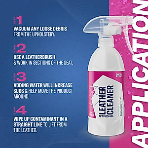 GYEON Leather Cleaner Strong 500 ml - Strong Car Leather Cleaner Safe for All Leather Types - Remove Dirt and Oil from All Leather to Prepare for Protection