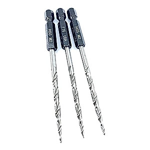 FTG USA Replacement Tapered Countersink Drill Bit Set 3 Pc (#6) 9/64" Countersink Bit Same Size Bit Replacement Only, Countersink Replacement Drill Bit for Wood Counter Sinker Drill Bit Set