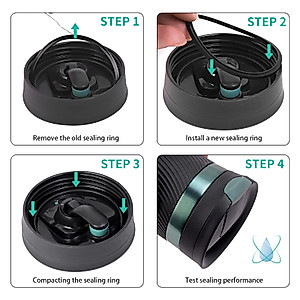 6 Pcs Seal Replacement for Contigo Snapseal Byron Travel Mug 16oz & 20oz, Silicone Sealing Ring Replacement for Contigo Snapseal Replacement Part for Contigo Coffee Travel Tumbler(Mug not Include)