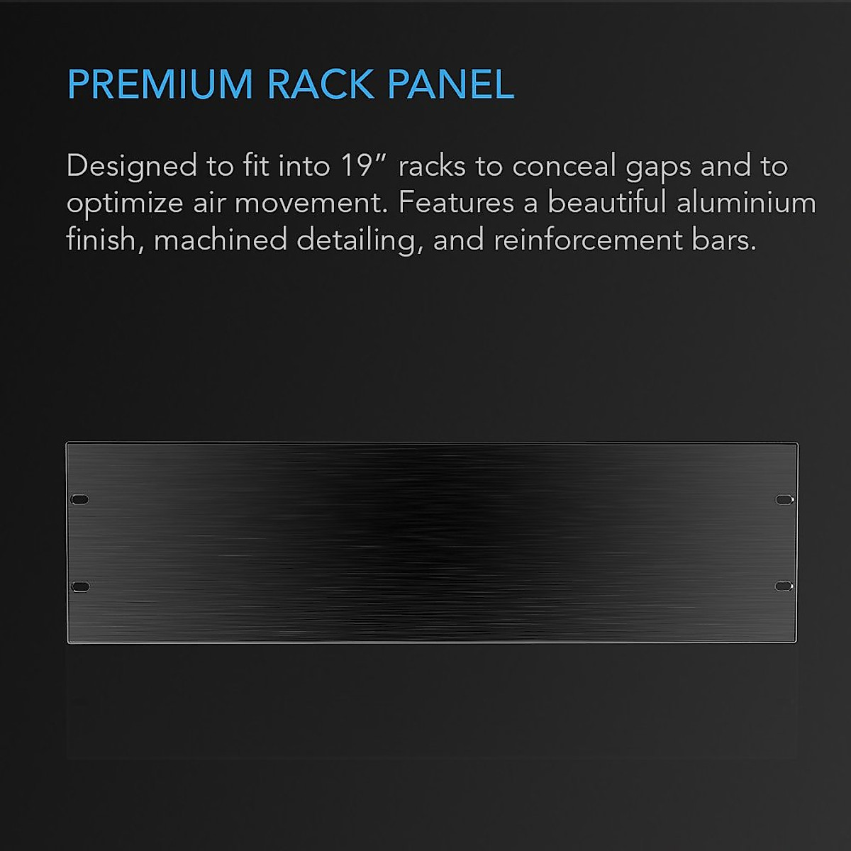 AC Infinity Rack Panel Accessory Blank 3U Space for 19" Rackmount, Premium Aluminum Build and Anodized Finish