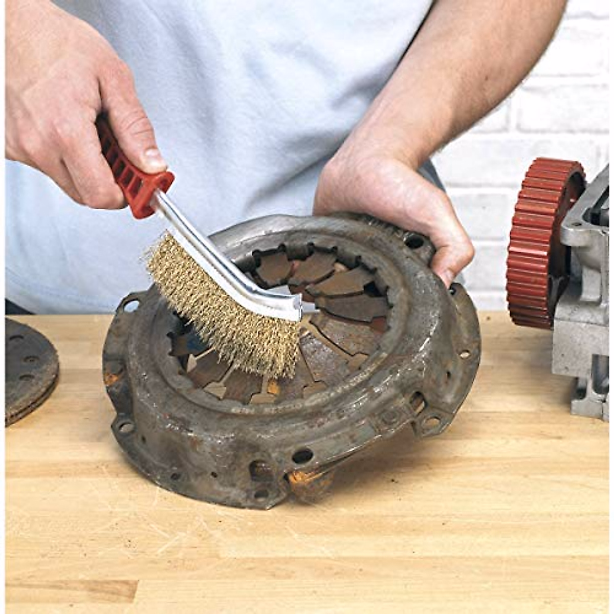 Modell 3pcs Wire Scratch Brushes Set Carbon Steel and Stainless Steel Wire Brush for Automotive, Cleaning Welding Slag and Rust