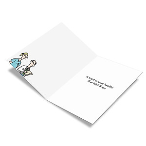 NobleWorks - Funny Get Well Soon Card with Envelope - Cartoon Humor, Feel Better Greeting - Beer Drip C7268GWG