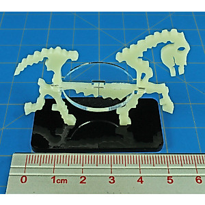 LITKO Skeletal Steed Character Mount | Warhorse Skeleton | Role Playing Games | Compatible with Dungeons & Dragons and Pathfinder Games (Ivory, 25x50mm Rectangular Base)