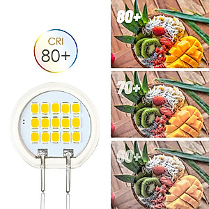 Makergroup 3W G8 LED Bulbs Dimmable 20W 25W 35W G8 T4 120V Halogen Replacement for Under Counter Lights, Under Cabinet Puck Lights Warm White 2700K 6-Pack