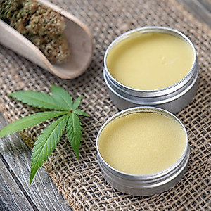 TUZAZO 24Pack 2 Oz Aluminum Tin Cans with Screw Lid and Labels, Refillable Travel Sized Cosmetic Containers Small Tins for Salves, Lotion Bars, Beard Balms, Candles