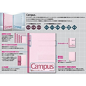 Five books set Roh-5AX5 50 pieces of Kokuyo Campus Notes No. 6 semi-B5 A ruled line (japan import)