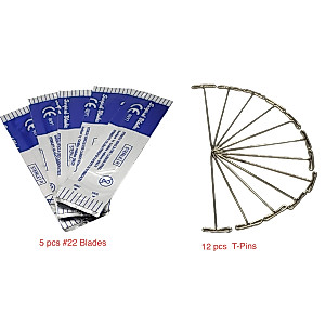 DR Instruments Precision Plus Dissection Kit - 24-Piece Biology Kit - 9 Stainless Steel Instruments - Extra Blades & T-Pins - Biology Students & Faculty – Assorted Color Cases