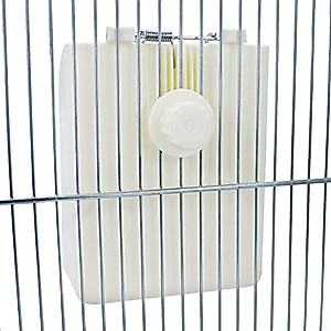 Wontee Rabbit Hay Feeder Guinea Pig Hay Rack Manger Bunny Hay Holder Plastic Food Bowl (2 PCS-White)