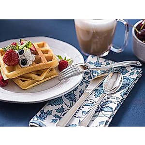 Stock Your Home 125 Disposable Heavy Duty Plastic Spoons, Fancy Plastic Silverware Looks Like Real Cutlery - Utensils Perfect for Catering Events, Restaurants, Parties and Weddings (Silver)