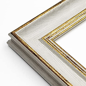 SUMGAR 8x10 Picture Frames Vintage White and Gold Famliy Friends Couple Wedding Decorative Retro Antique Photo Frames for Table Top Display Grandma Daughter Set of 2