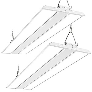 hykolity 2 Pack 4FT LED Linear High Bay Shop Light, 250W LED Shop Light, 31250lm 125LM/W, 100-277V, 0-10V Dim, 5000K Daylight Linear Hanging Light for Warehouse Workshops, UL Listed, 5 Years Warranty