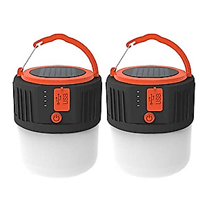 Solar Led Camping Light Waterproof USB Rechargeable Tent Lamp Portable Hanging Saving I0v0 Lights Bulb for Outdoor Cam Emergency