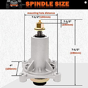 KOOTANS Spindle Assembly Fit for Husqvarna 587819701 532187281 587820301 587125401 532187292 532192870 532187281 539112057 Yth22v46 YT3000ds, Ariens 21546238 21549012 and 42" 46" 48" 54" Mower Deck