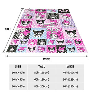 GGQQ Throw Blanket for Men Women Kids,Cute Cartoon Flannel Blankets Suitable for Home,Office Work,Pet Keep Warm 50"X40"