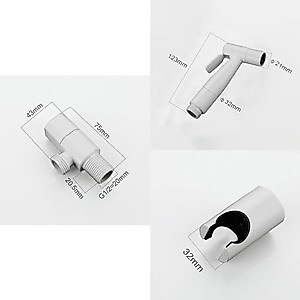 Wall Mounted Toilet Hand Shower, White Toilet Hand Shower Kit, Toilet Hand Shower, Handheld Bidet Sprayer for Toilet, Bidet Flush Toilet Spray Booster, White A