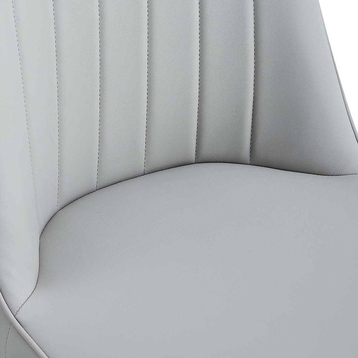 Ginxesh 5 Piece Dining Table Set,Faux Marble Dining Table Set for 4,White Imitation Marble Pattern Dinner Table and White PU Leather Upholstered Kitchen Chairs for Living Room