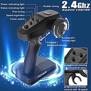 Gizmovine RC CAR, Off-Road Remote Control Truck, 2.4GHz 25 MPH 4WD All-Terrain Hobby Remote Control Car, High-Speed Waterproof RC Car with 2 Rechargeable Batteries