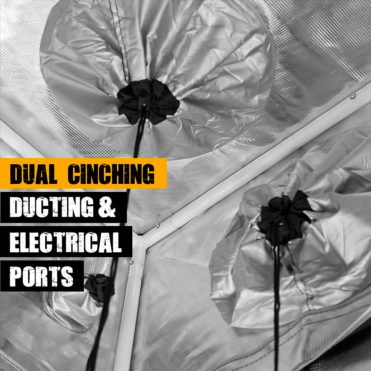 Gorilla Clone Tent | Complete Reflective Hydroponic Grow Tent for Seedlings and Cloning Plants, with Windows, Double-Cinching Ducts, and Micro-Mesh Pre-Filters (18" x 13" x 25")