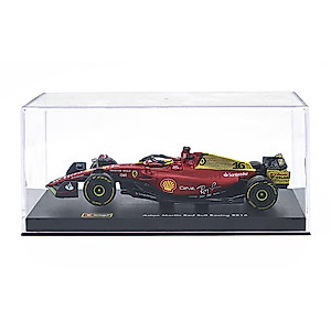 JODIYAAH Bburago 1/43 2022 F1-75 75th Anniversary Giallo Modena #16 Charles Leclerc F1-75#55 Carlos Sainz Alloy Luxury Vehicle Diecast Cars Model Toy Collection Gift (F1-75#55 Hardcover)