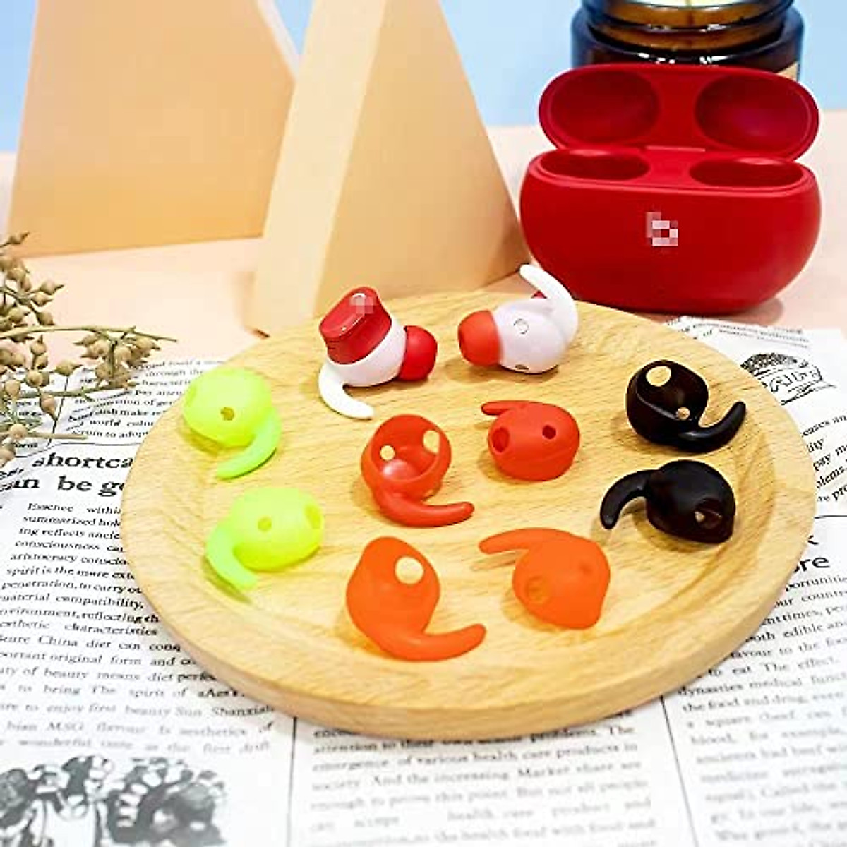 JNSA 5 Pairs Ear Hooks Compatible with Beats Studio Buds, Beat s Studio Buds Earhook Anti Slip Cover Accessories, 5 Colors 5 Pairsn (sb5c5p)