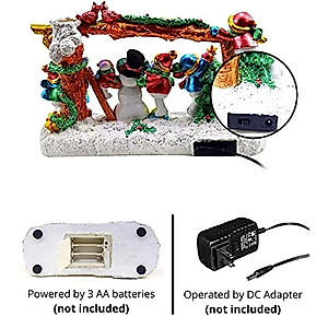 Christmas Village Building A Snowman - Pre-lit Tabletop Snow Village - Perfect Addition to Your Christmas Indoor Decorations & Christmas Village Displays