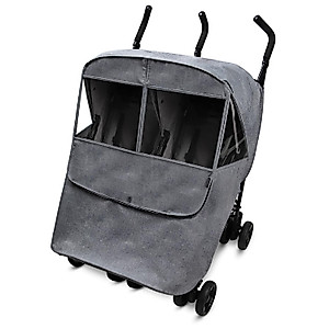 Manito Elegance Alpha Twin Stroller Weather Shield/Rain Cover (Navy)