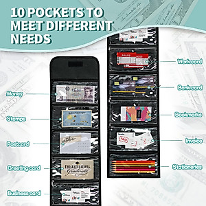 DSVENROLY Money Organizer Cash Wallet with 10 Zipper Slots Money Holder Budget Wallet, Discreet Money Bag for Receipts Coupons Tips (1Pc, Black)