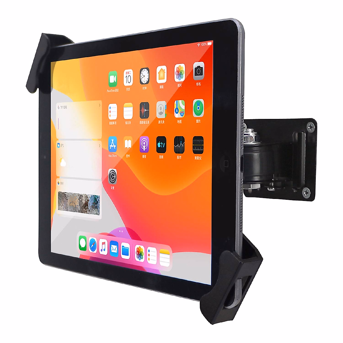 WeSTRUGGLE Tablet Wall Mount Holder with Lock and Key, Rotate Design Arbitrary Adjustment,Multi Angle,Bracket for Most 8 to 10.4 Inch,and for iPad Air &10.2,10.9,Pro 11 Galaxy tab,and More (Black)