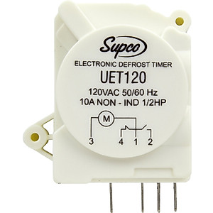 Supco UET120 Refrigerator Defrost Timer Control Universal 120 Volt Electronic , White