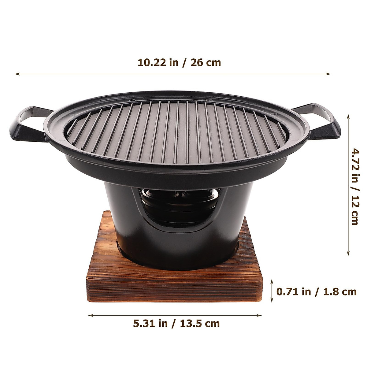 DOITOOL Portable Bbq Grill Japanese Hibachi Grill Indoor Outdoor Charcoal Grill Outdoor Grill Pan Roaster Nonstick Yakiniku Grill Portable Grill Outdoor Cooking Accessories Grilling Accessories