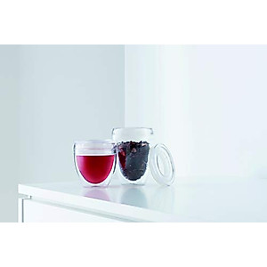 Bodum Plastic K11849-10SA Pavina To Go Double Wall Shatterproof Tumbler With Lid 2-Pack, 10 Ounce, Clear