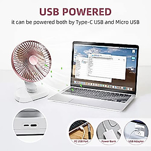 ASYOURZ Small Desk Fan Oscillating Table Fan 9 Inch, USB Rechargeable Fan 4000mAh Battery Operated Fan, Adjustable Desktop Fan with 4 Speeds Portable Fan Desk Fan for Bedroom Office Travel Bathroom
