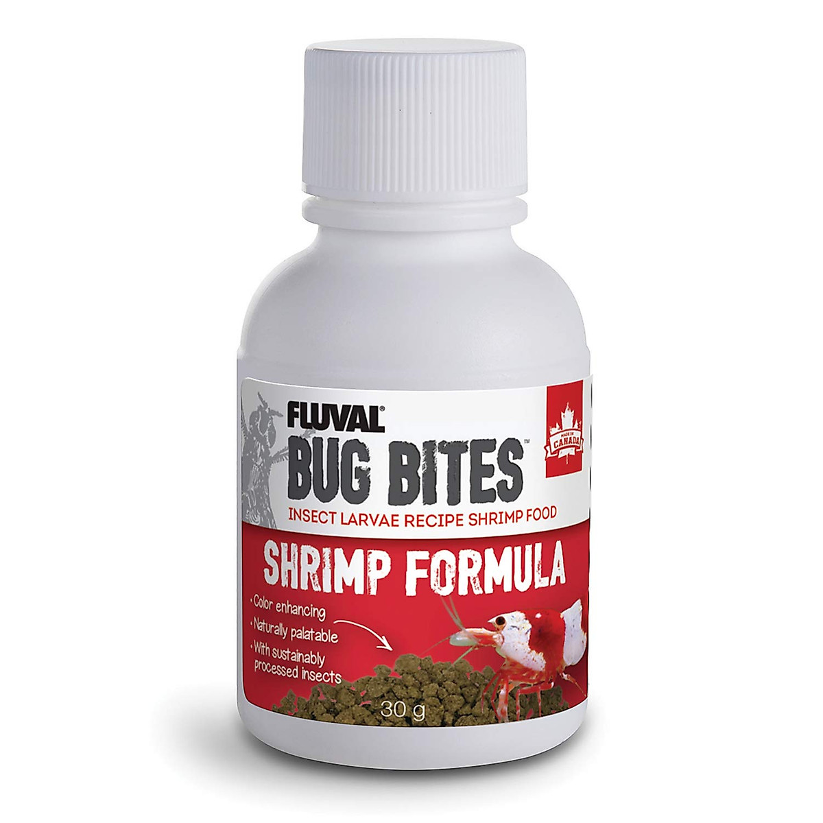 Fluval Bug Bites Fish Food for Shrimp, Granules for Small to Medium Sized Fish, 1.06 oz., A6931, Brown