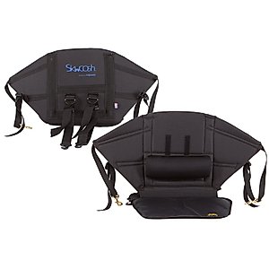 Skwoosh Kayak Comfort Mid Height Back Kayak Seat with Adjustable Lumbar Support | 13.5" tall back | Made in USA