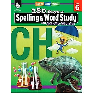 180 Days™: Reading, Vocabulary/Language for 6th Grade Practice Workbook for Classroom and Home, Cool and Fun Practice Created by Teachers (180 Days of Practice)