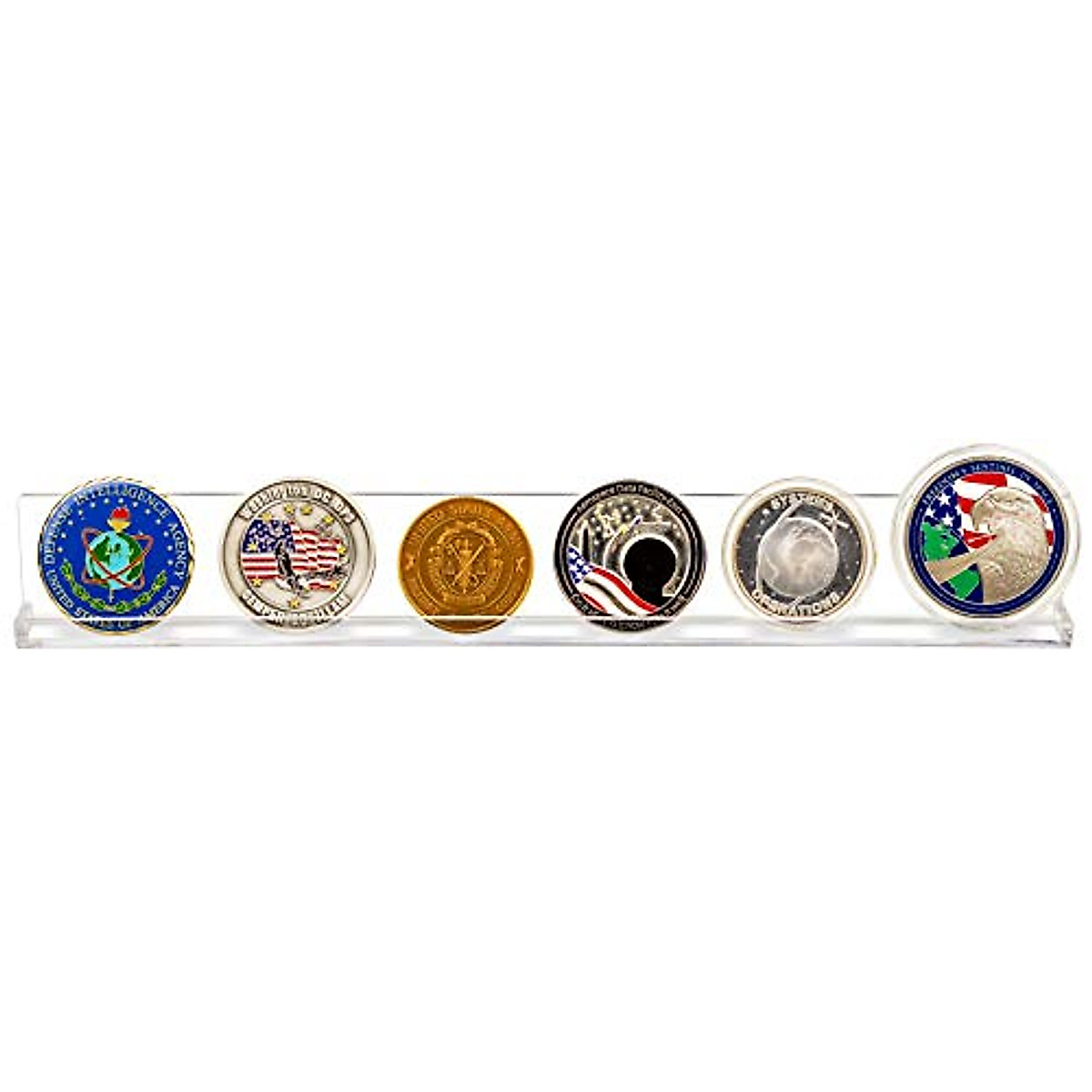 Better Display Cases Wall-Mounted Acrylic Floating Shelf for Collectible Challenge Coins (A096)
