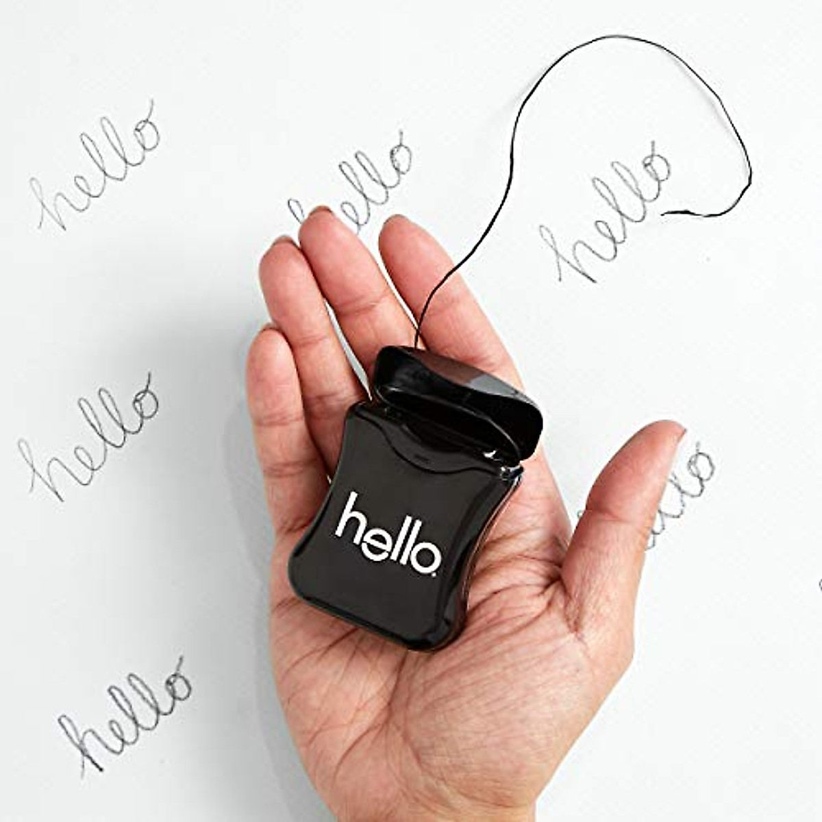 Hello Activated Charcoal Infused Floss Vegan Wax, Fresh Mint, Natural Peppermint Flavor, 3 Count