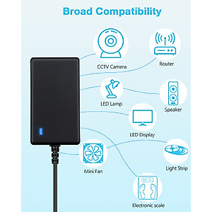 Aclorol 12V 3A Power Supply Adapter 36W 100V-240V AC to DC 12Volts Converter Adapter Transformer 3amp 2.8A2.5A2A1.5A 5.5x2.5mm 2.1mm for WS2811 12V LED Strip Light Wireless Router ADSL Cats IP Camera