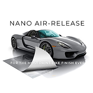 VViViD+ Ultra Gloss Nardo Dark Grey Vinyl Car Wrap Premium Paint Replacement Film Roll with Nano Air Release Technology, Stretchable Protective Cap Liner, Self Adhesive (25ft x 5ft)